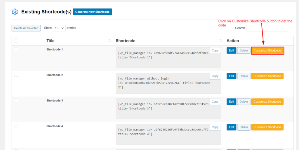 Customize shortcode with filter